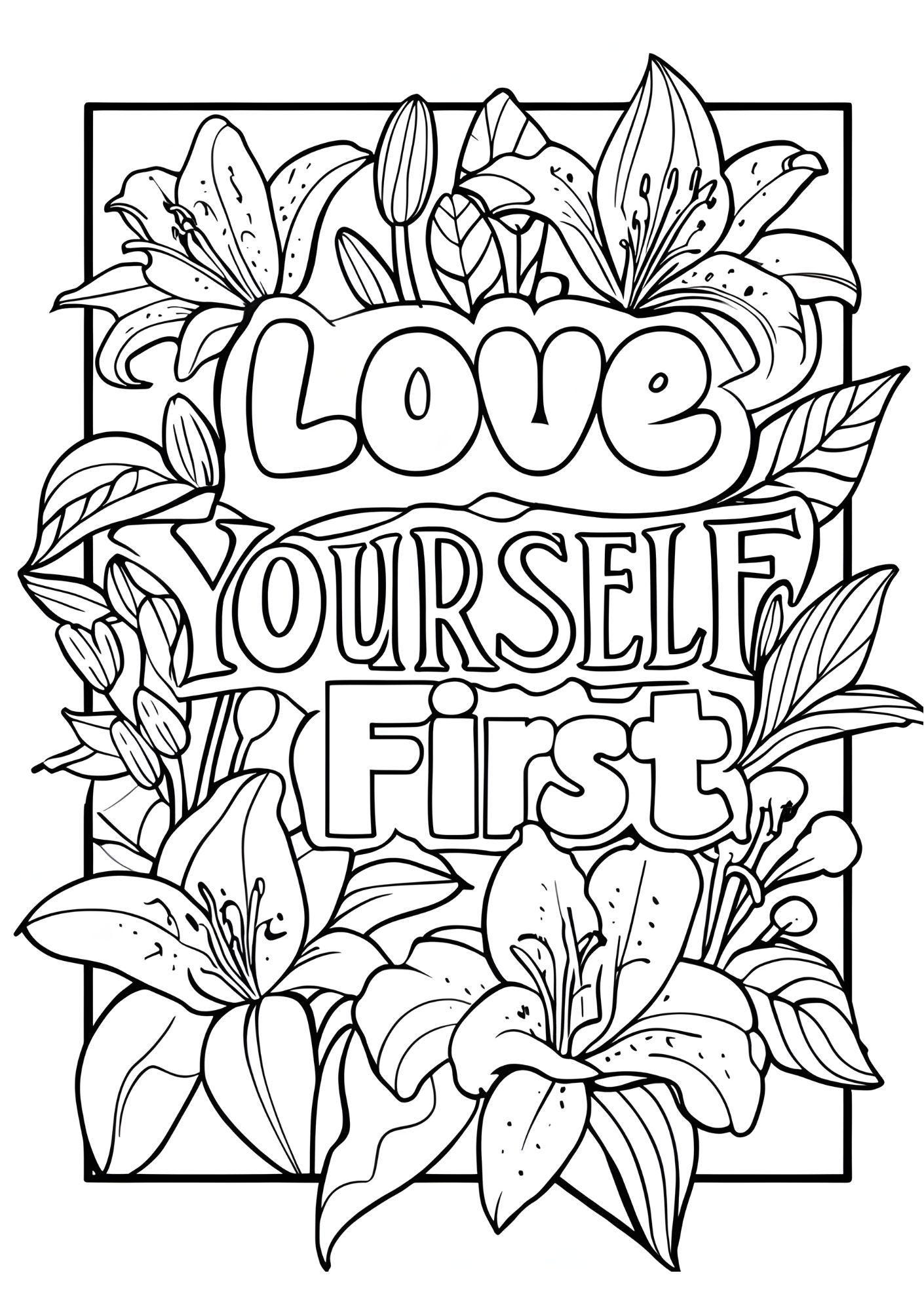 Positive Quotes Coloring Pages - Etsy