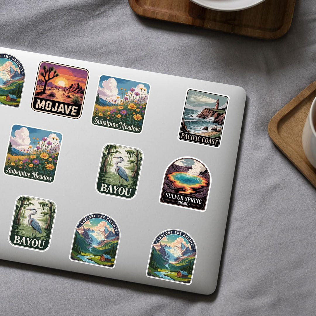 Vintage Biomes Sticker Pack – 50 PCS Natural Habitats, Earth Science - Etsy