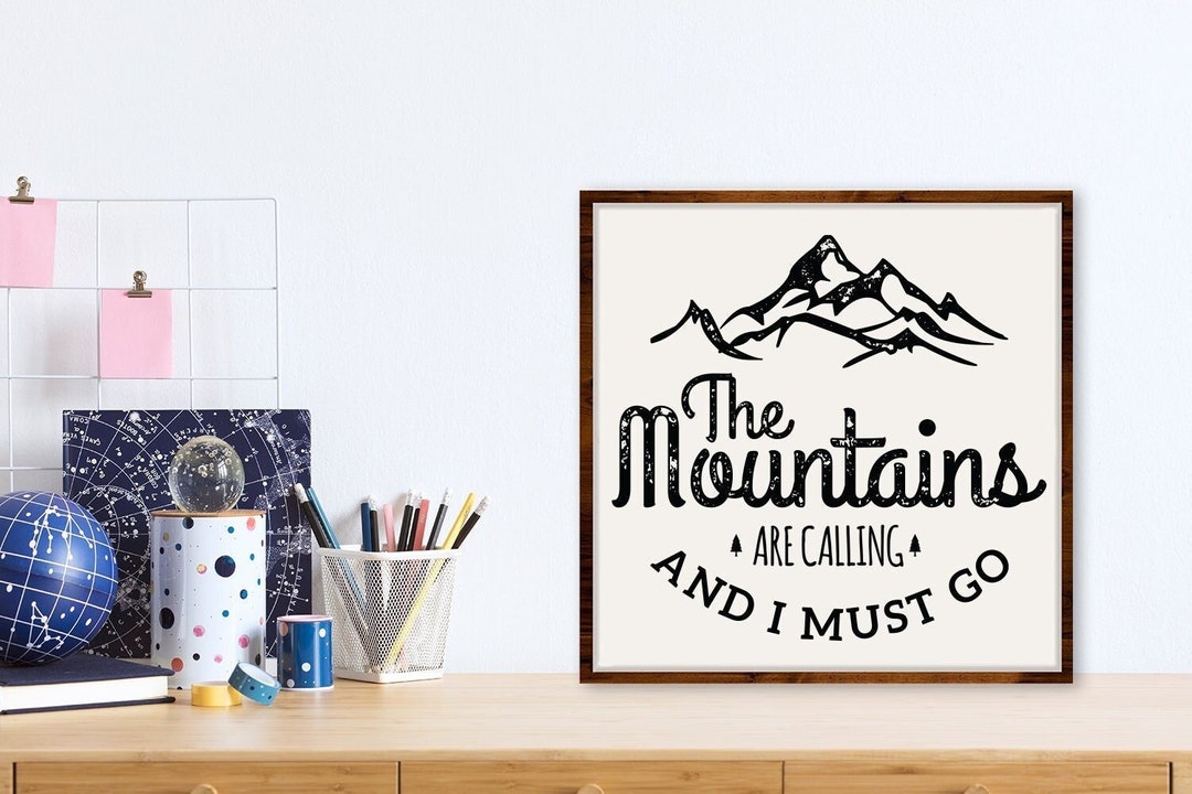 Camping Signs, the Mountains Are Calling and I Must Go, Vintage Camping ...
