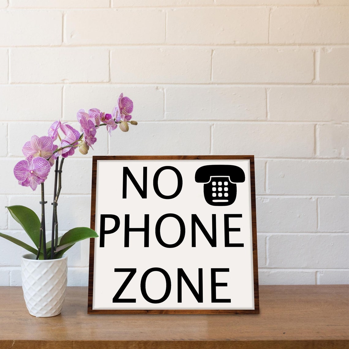Family Sign No Phones Allowed Sign No Cell Phone Sign Family Sign Wood ...