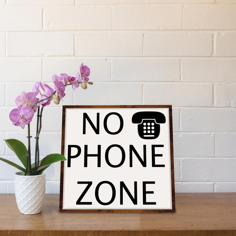 Family Sign No Phones Allowed Sign No Cell Phone Sign Family Sign Wood ...