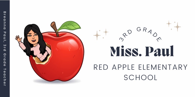 Bitmoji Email Signature for Grade School Teachers - Etsy