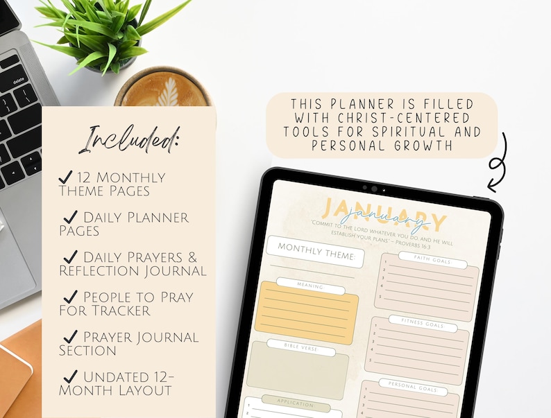 Faithflow 2026 Christian Planner & Calendar: Monthly Themes • Daily ...