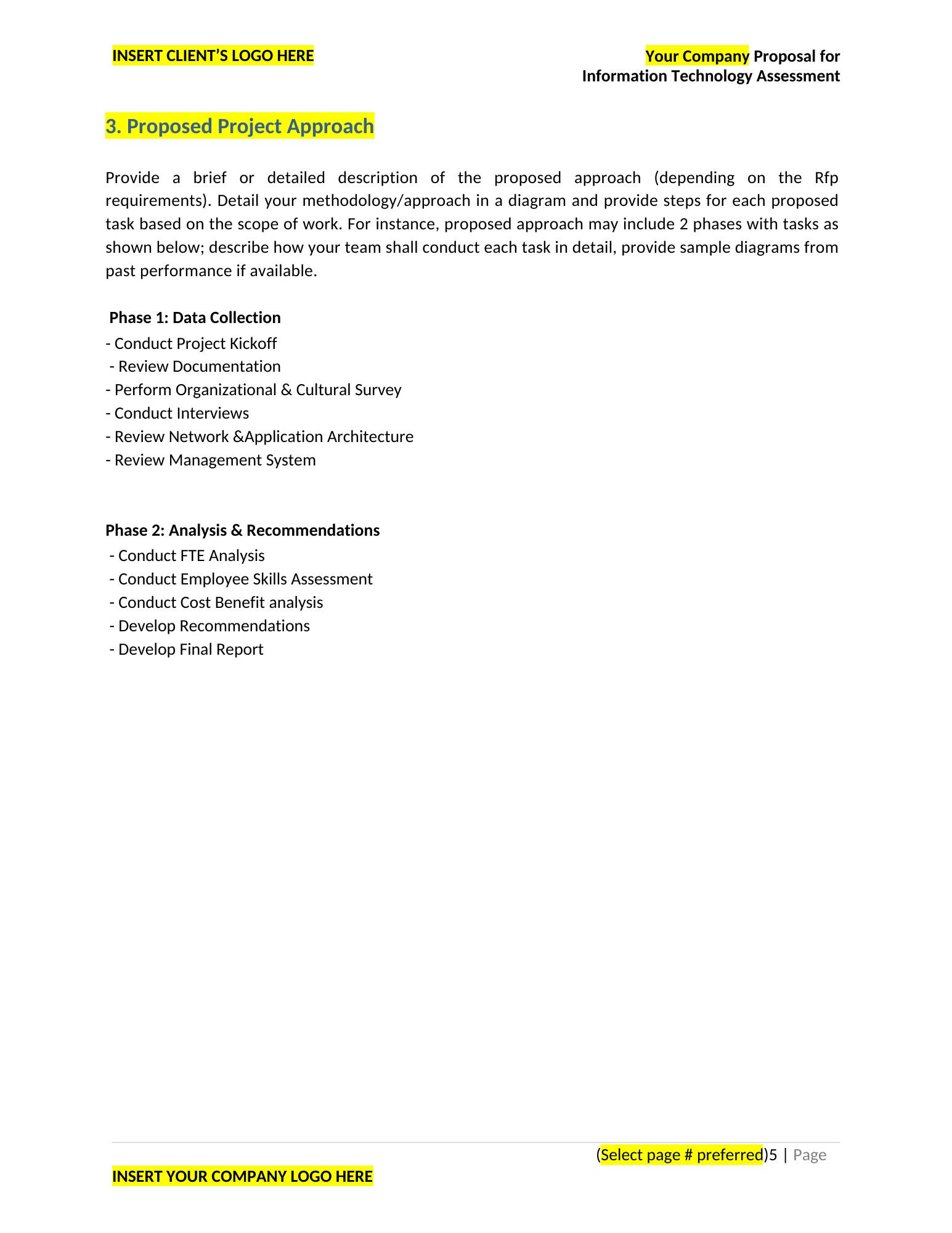 IT Proposal Template - Etsy