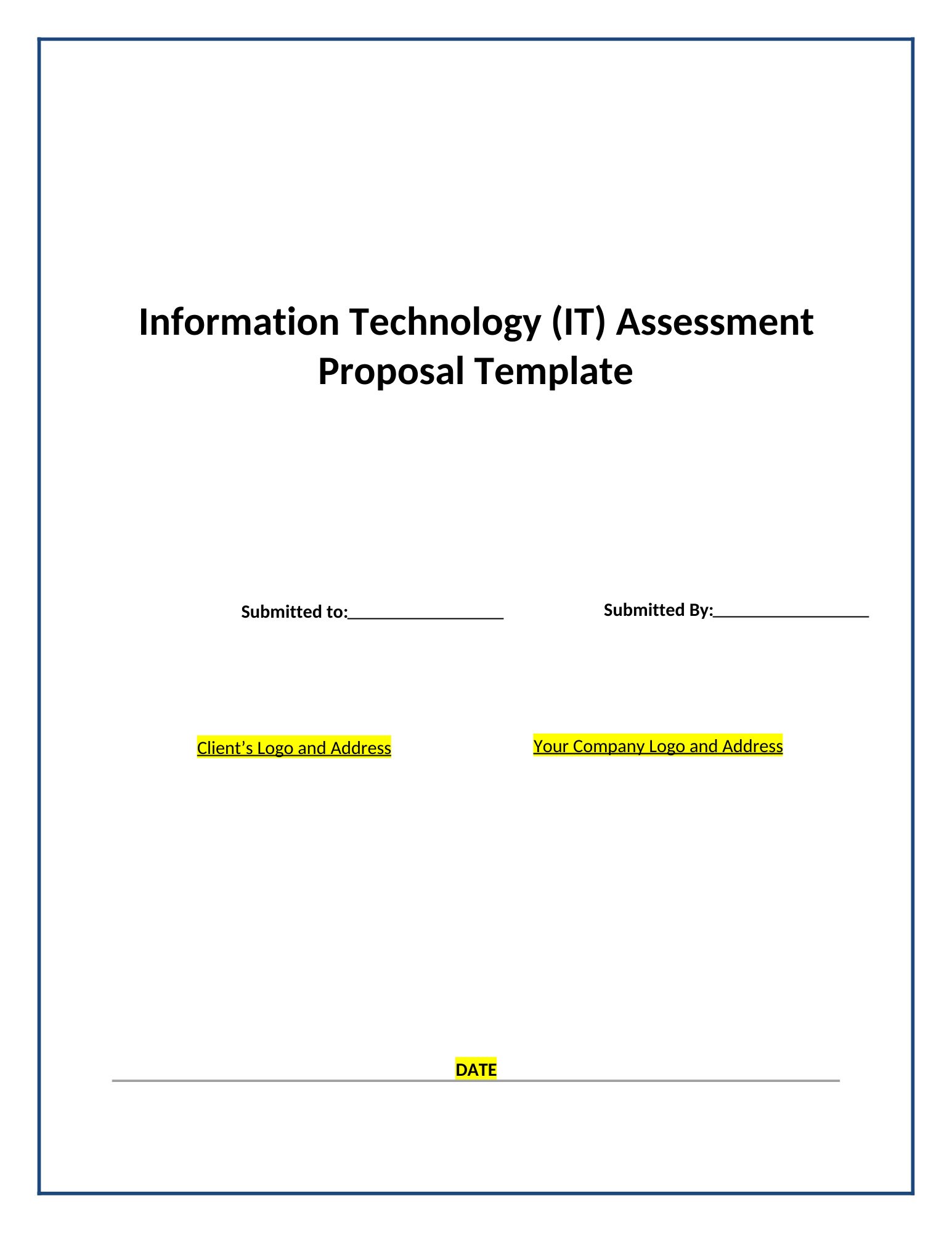 IT Proposal Template - Etsy