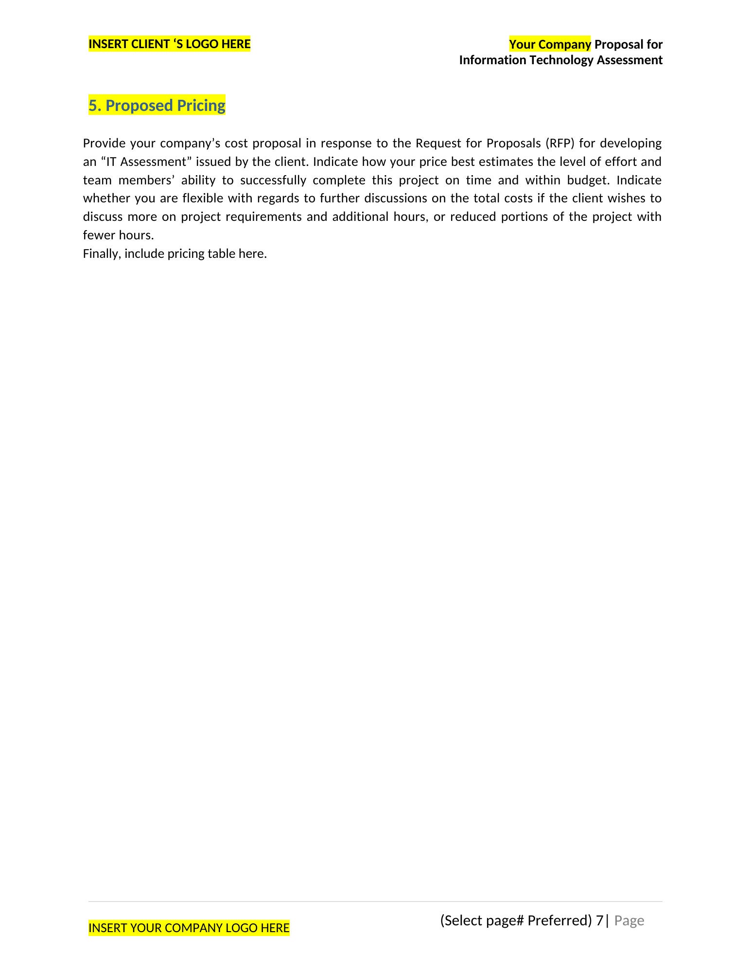 IT Proposal Template - Etsy