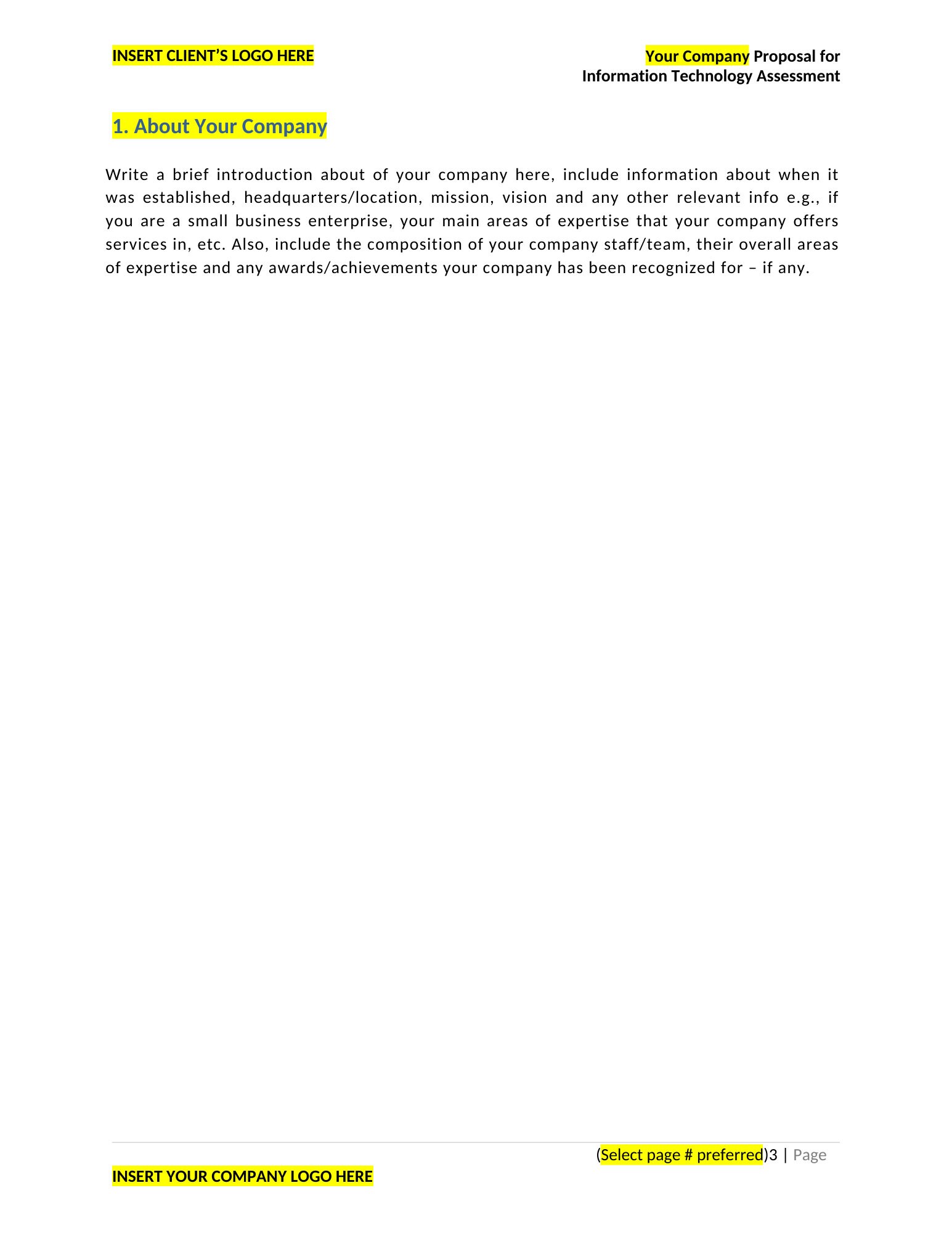 IT Proposal Template - Etsy