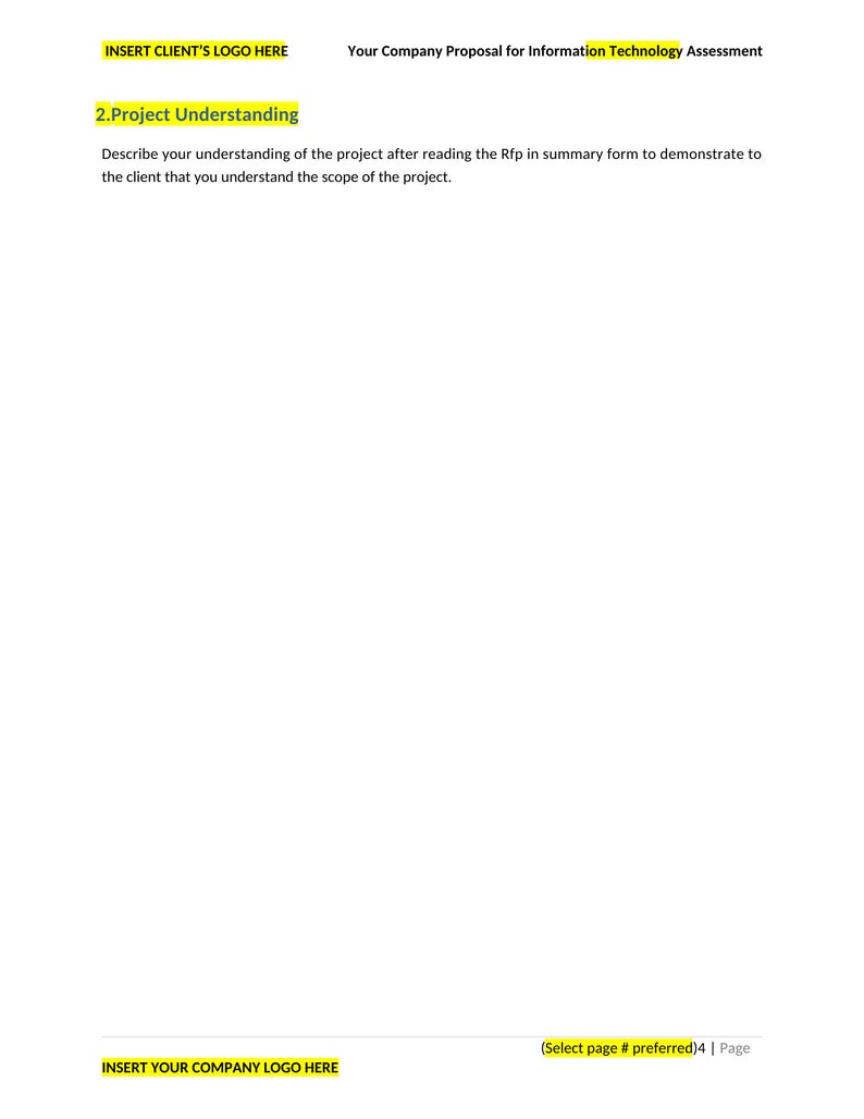 IT Proposal Template - Etsy