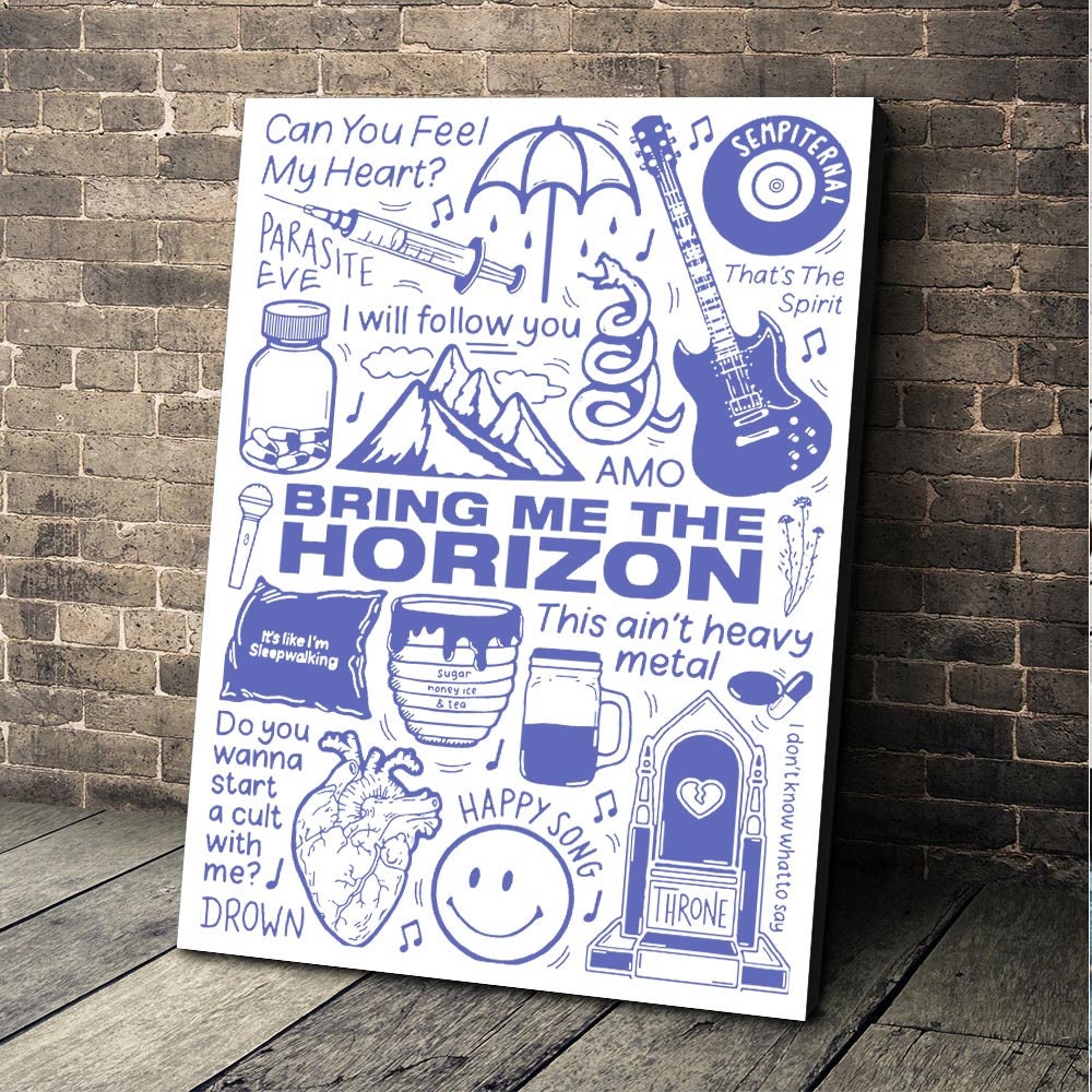 Bring Me The Horizon Art Book Canvas Print, Bring Me The Horizon Band ...