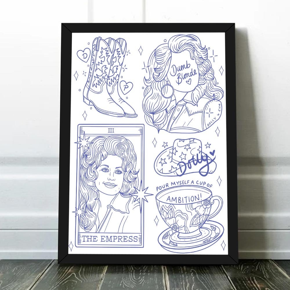 Dolly Parton Art Book Poster