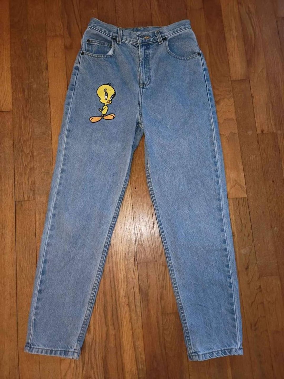 Vintage 1990's Looney Tunes Tweety Bird Denim Jeans, Girls Size 16. - Etsy