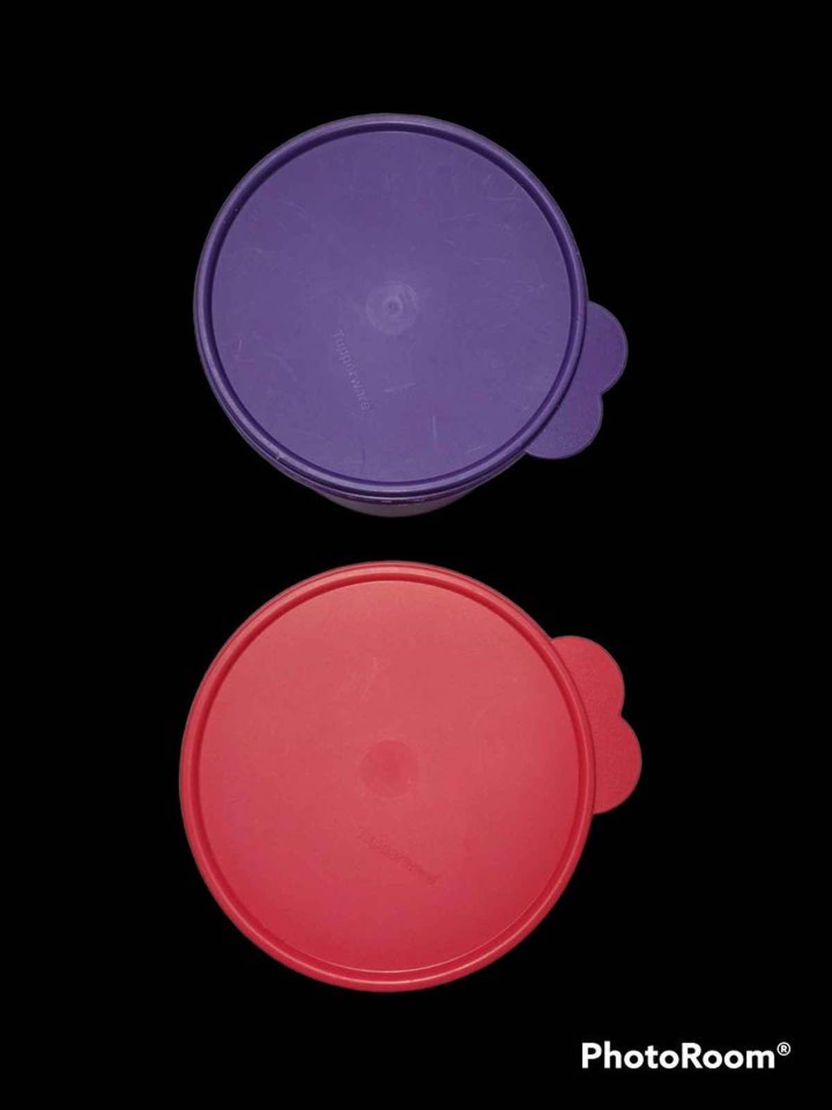 Tupperware (2) Stacking Nesting Storage Canister's Purple and Pink 265 ...