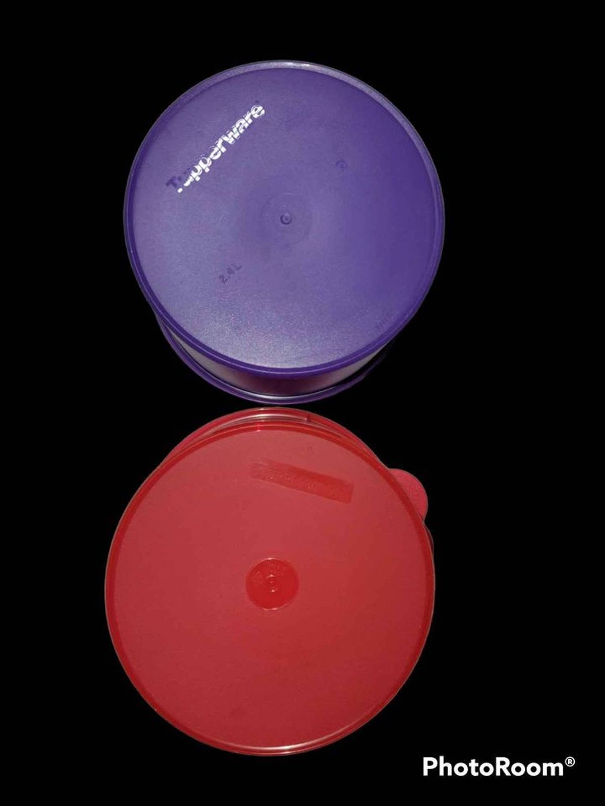 Tupperware (2) Stacking Nesting Storage Canister's Purple and Pink 265 ...