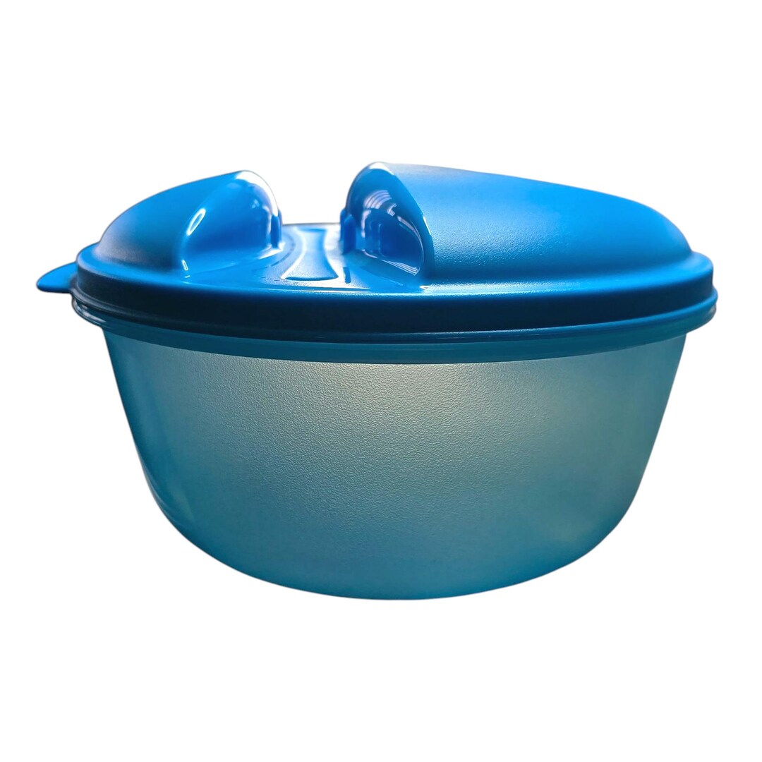 New Tupperware Salad To-go Lunch Set Blue With Utensils and Dressing ...