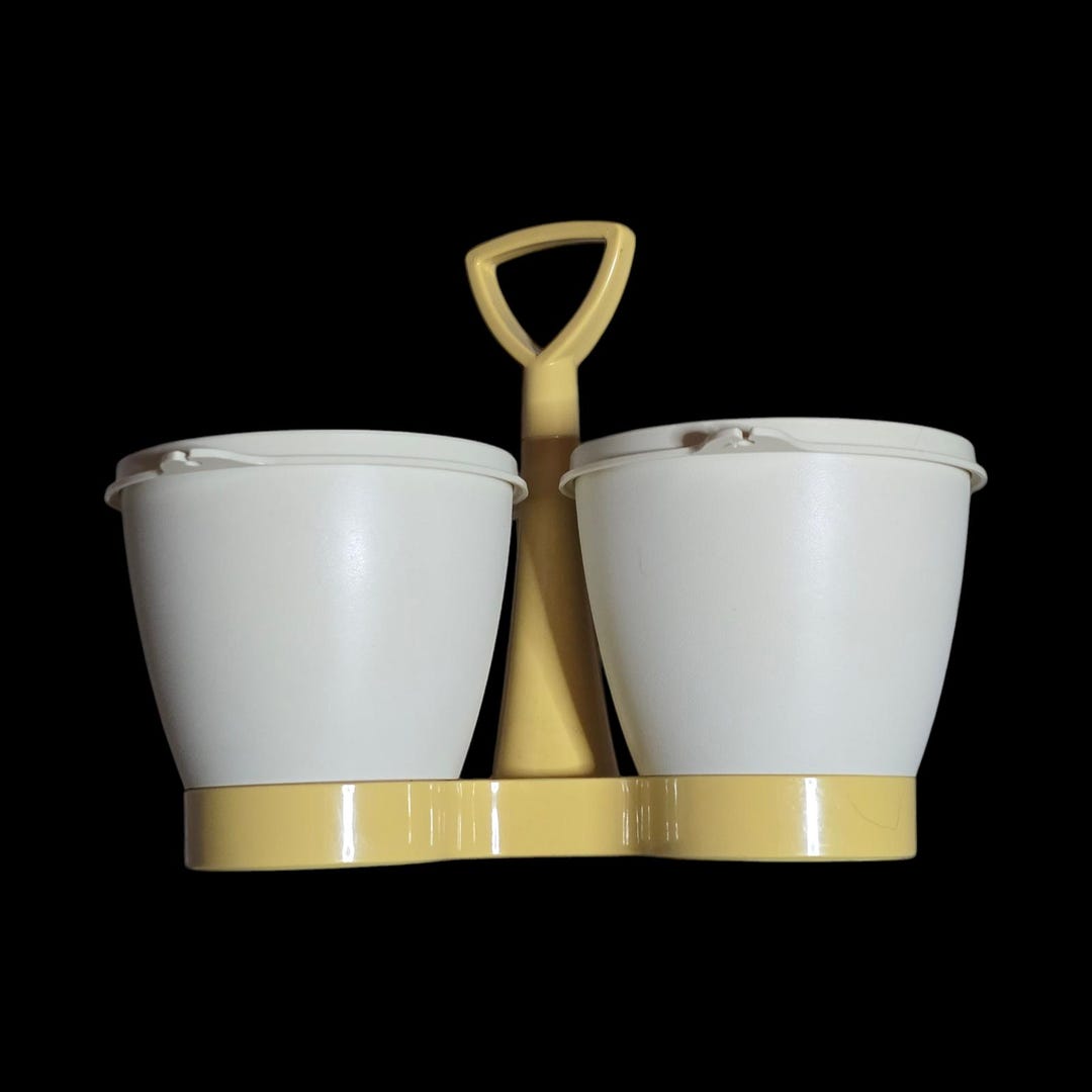 Vintage Tupperware 3 Compartment Condiments Container - Etsy