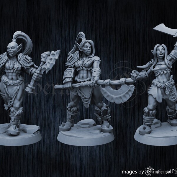 Female Orc Miniature - Etsy