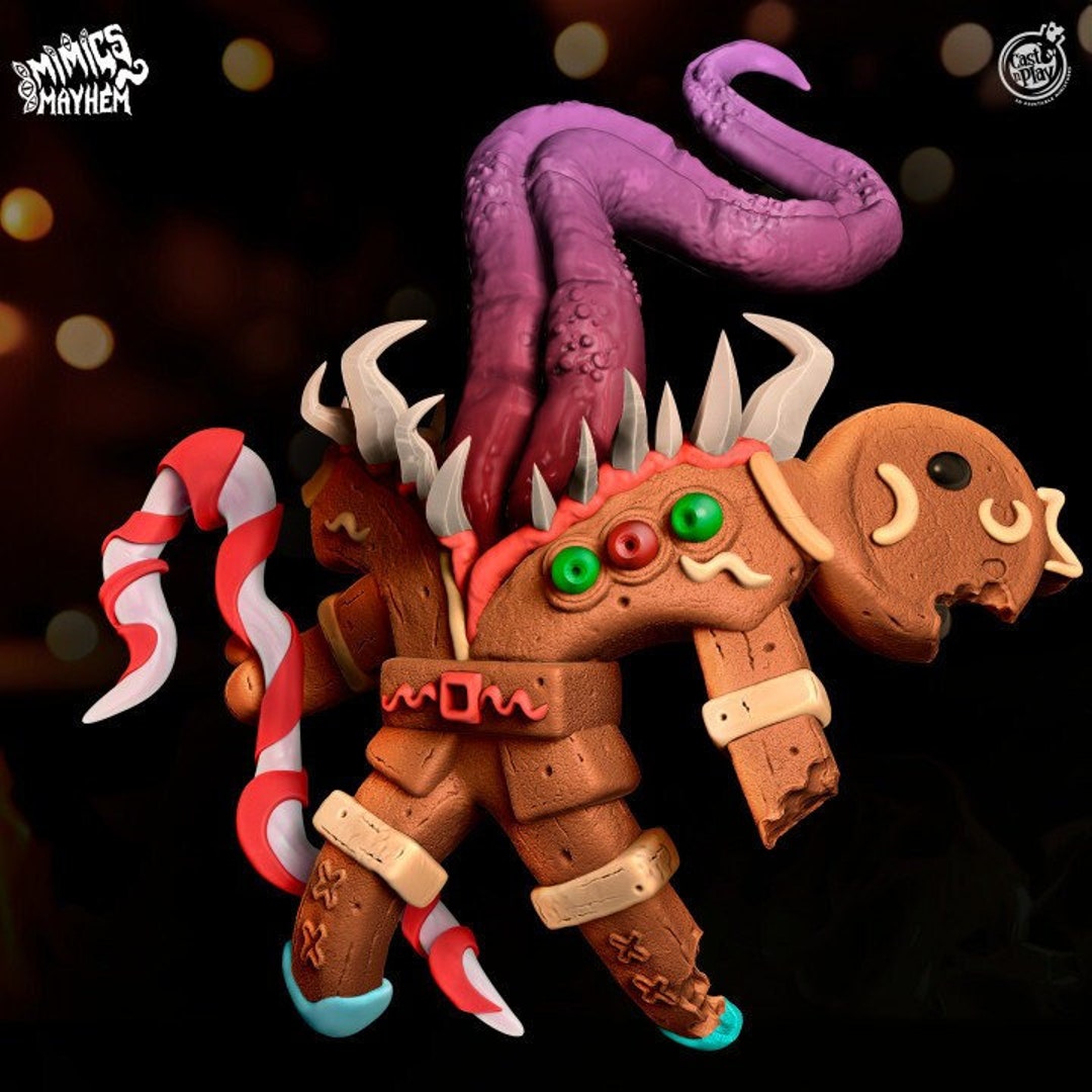 Gingerbread Man Mimic 2 Models Cast N Play RPG Fantasy Miniature D&D ...