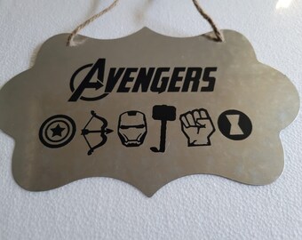 Metal Wall Art Decor Avengers Sign Endgame Signature - Etsy
