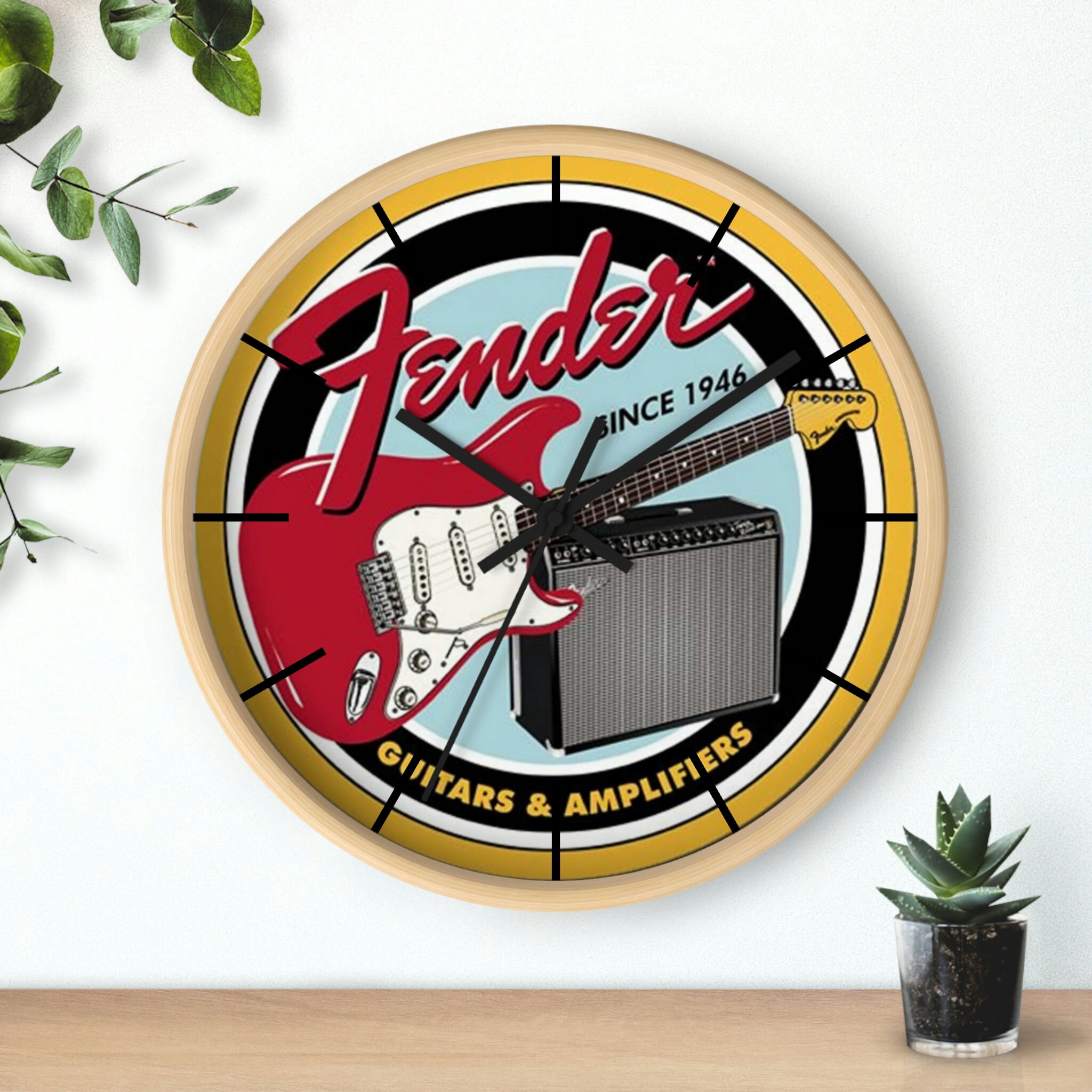 Fender Stratocaster Wall Clock, Music, Classic Rock, Rock and Roll ...