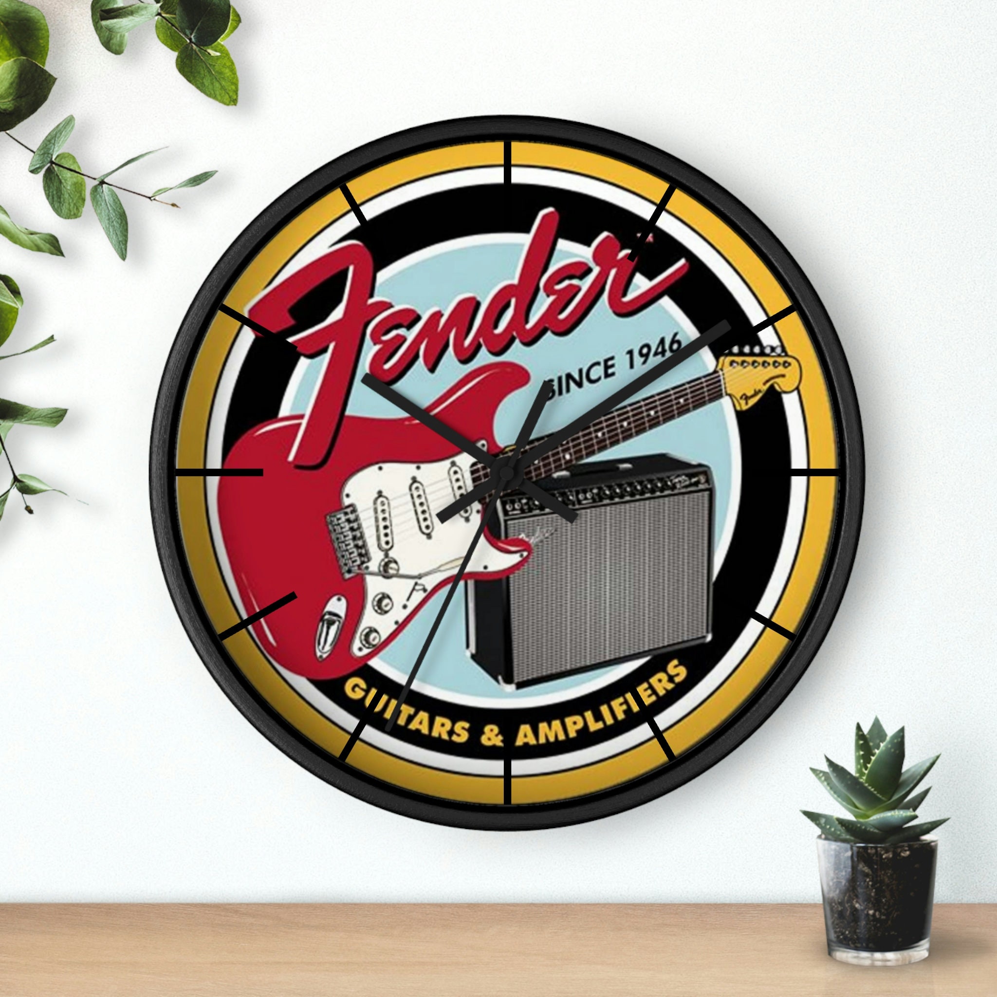 Fender Stratocaster Wall Clock, Music, Classic Rock, Rock and Roll ...