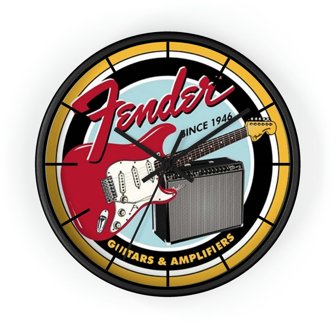 Fender Stratocaster Wall Clock, Music, Classic Rock, Rock and Roll ...