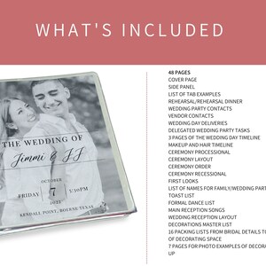 Wedding Binder Template 40 Pages for Bride, Canva, Printable Editable ...