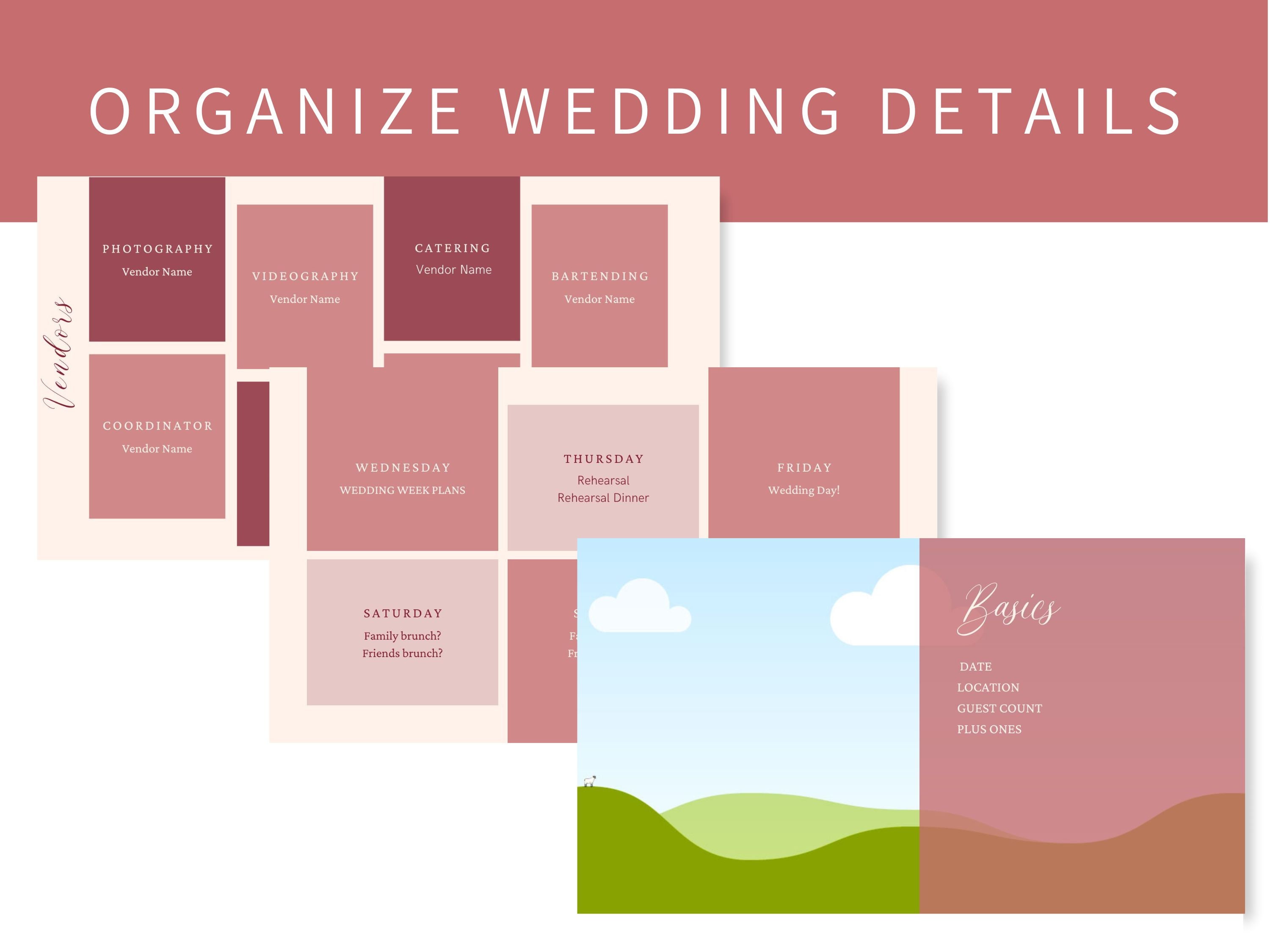 Wedding Mood Board Template | Digital Vision Board for Your Dream ...