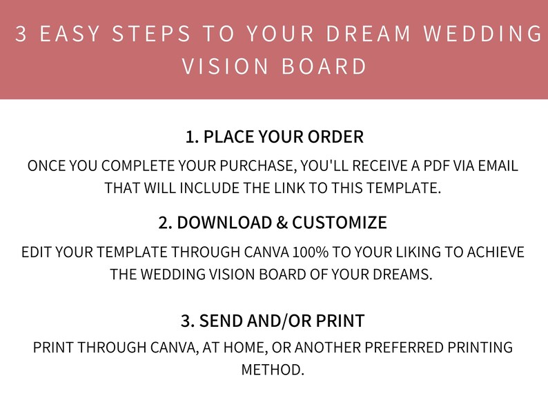Wedding Mood Board Template | Digital Vision Board for Your Dream ...