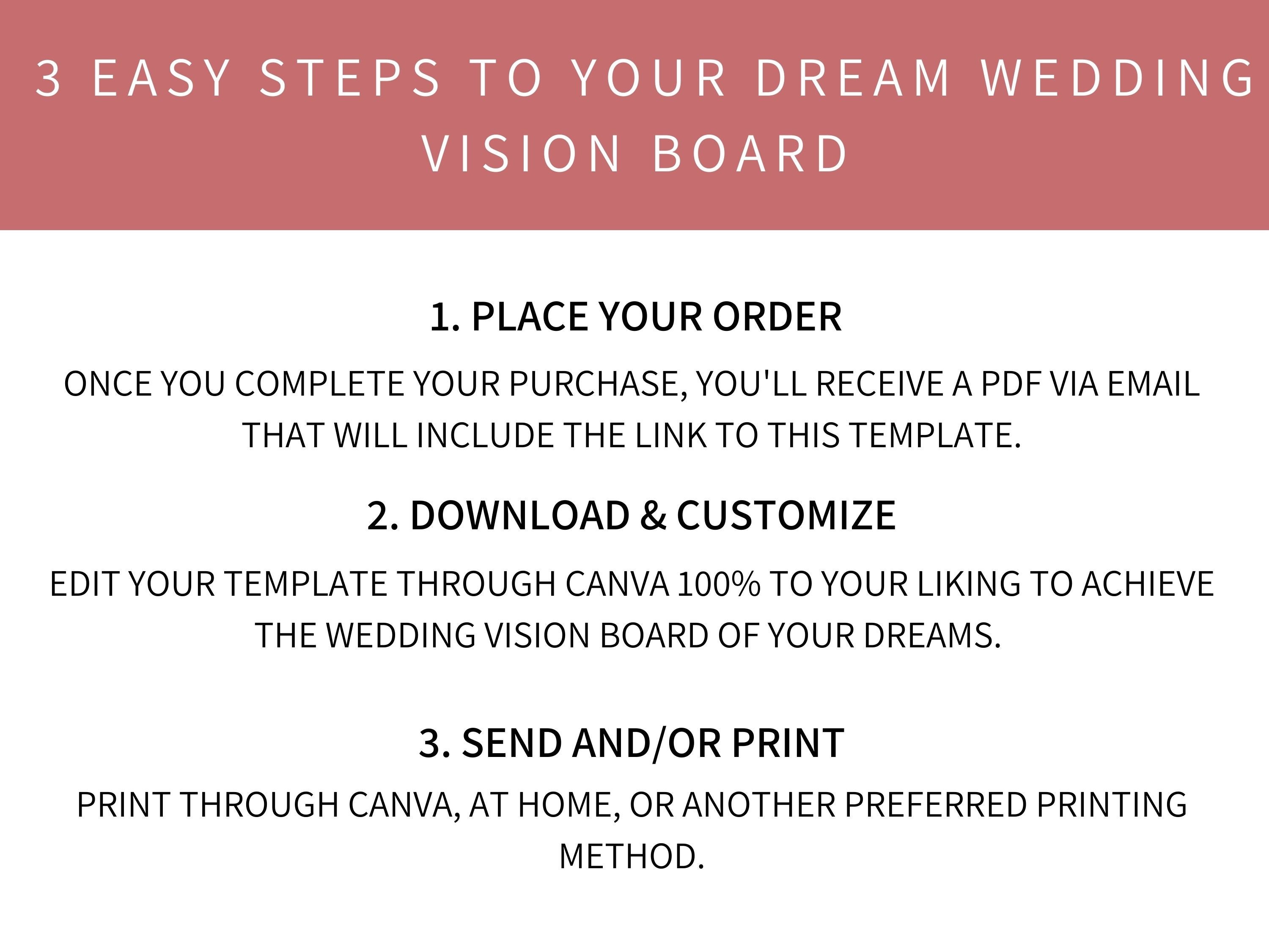 Wedding Mood Board Template | Digital Vision Board for Your Dream ...