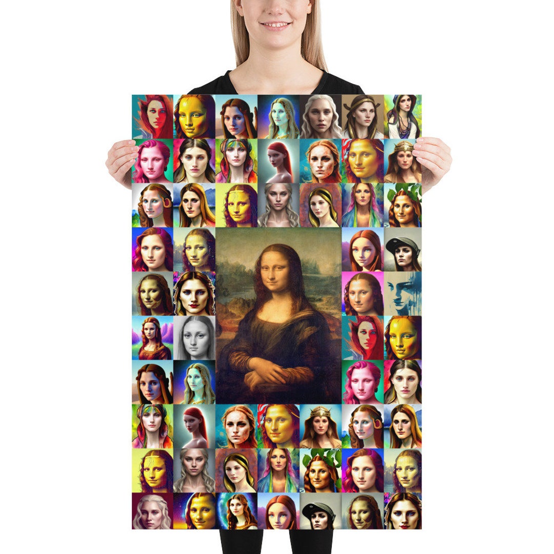 Mona Lisa Meets A.I. Wall Art Poster - Etsy
