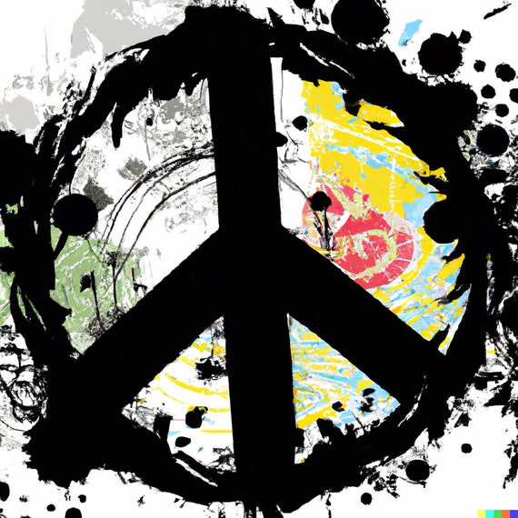 Peace Splatter Paint Backgrounds