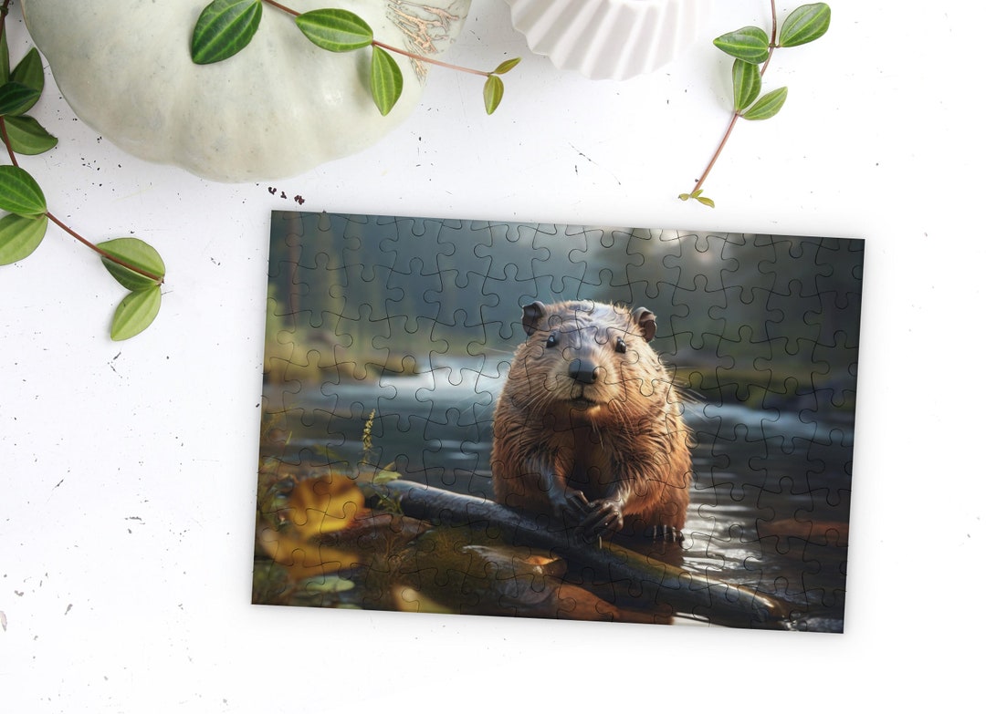 Realistic Beaver Jigsaw Puzzle, Wholesome Family Fun - Etsy