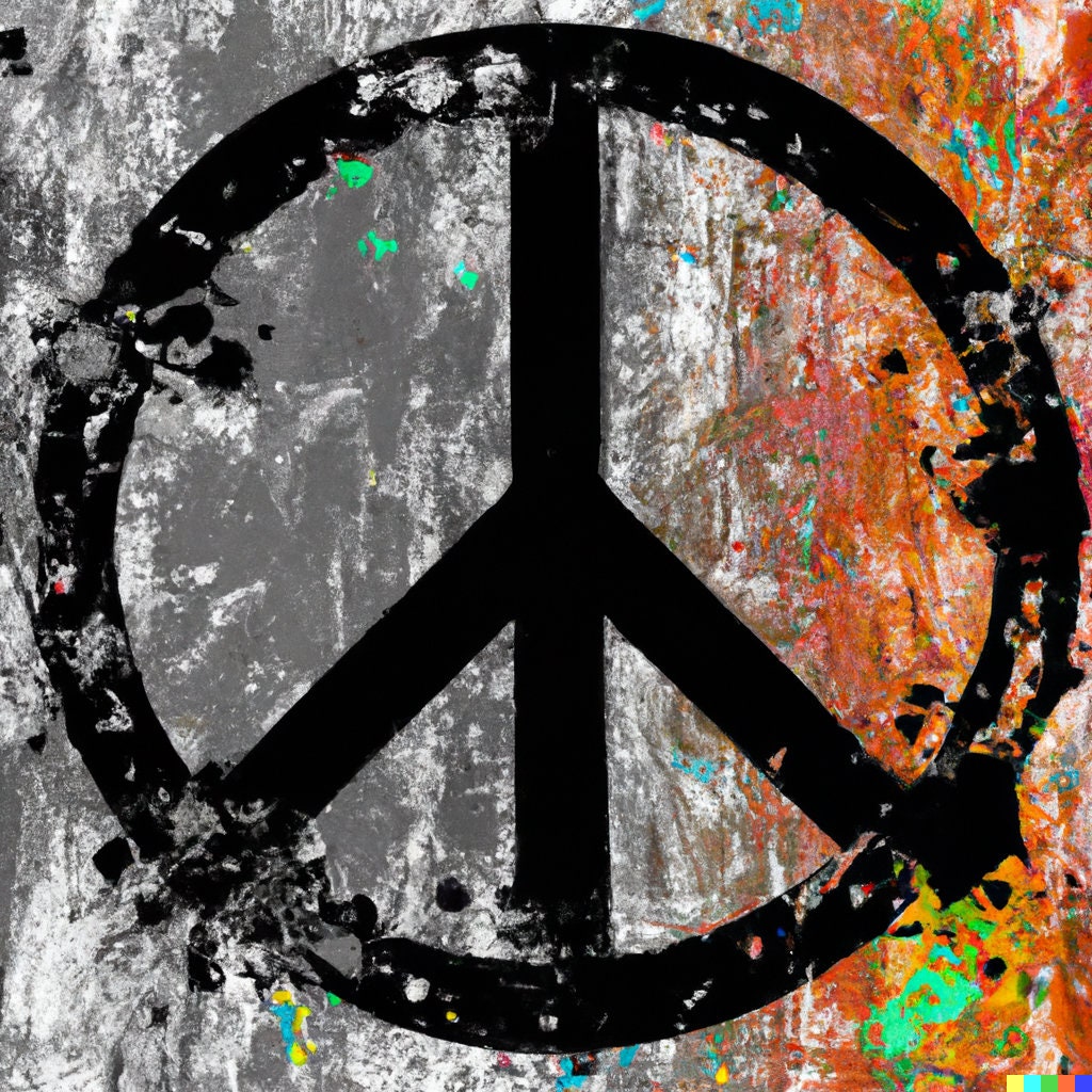 Splatter Paint Peace Sign