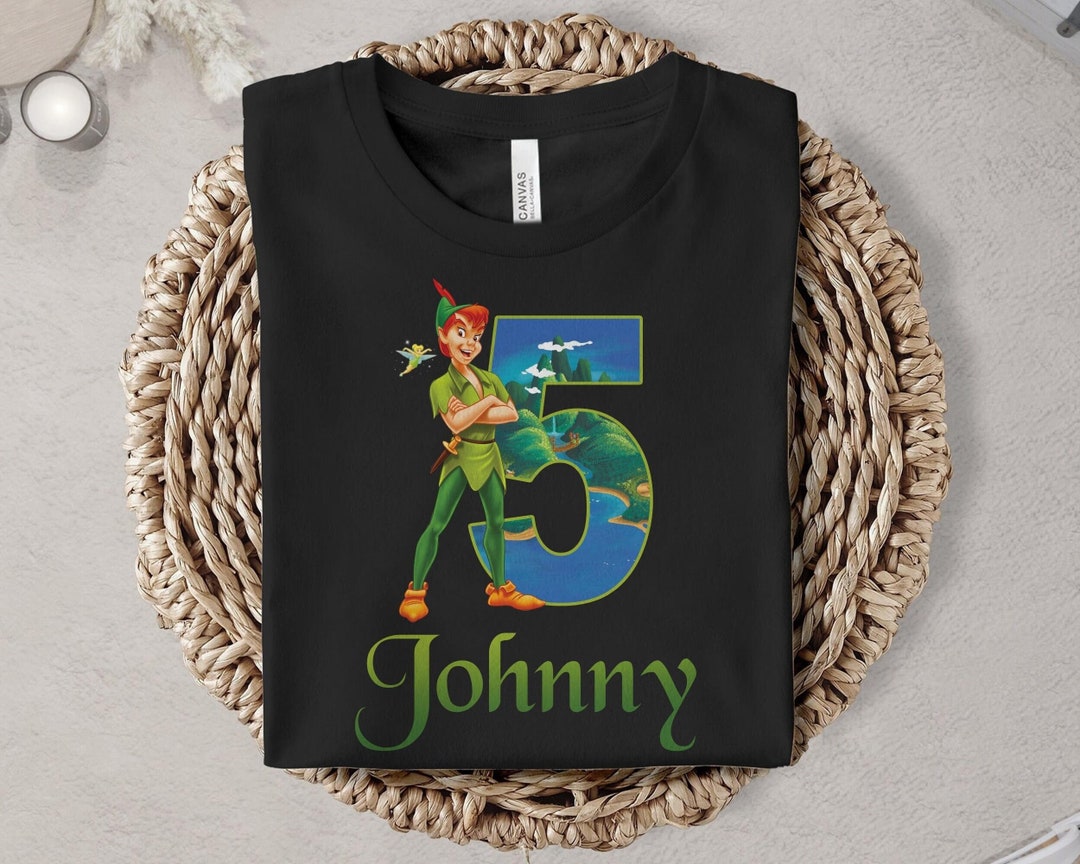 Custom Name Peter Pan 5 Johnny Shirt Birthday Shirt Great Gift Ideas ...