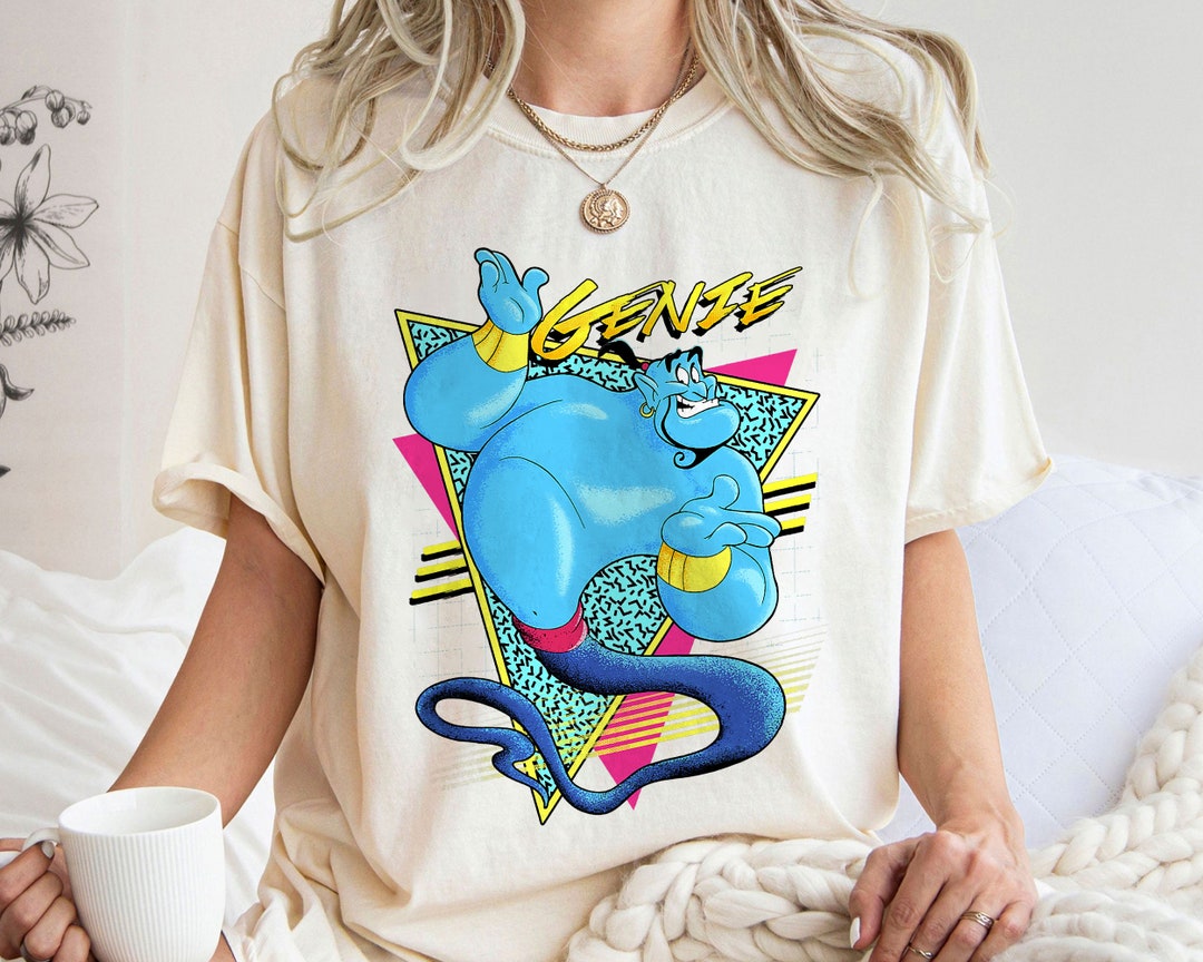 Aladdin Genie Retro Abstract Portrait Logo Shirt Walt Disney World ...