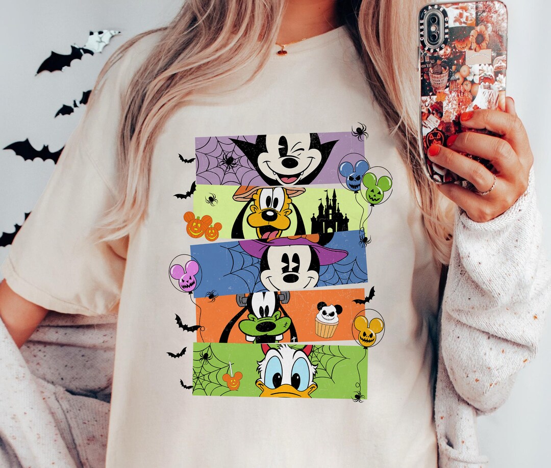 Horror Movie Disney Characters Halloween Shirt Magic Kingdom - Etsy