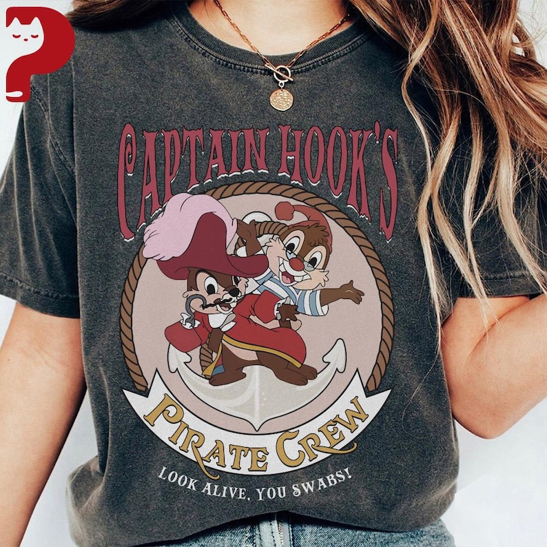 Disney Chip and Dale Pirate Crew T-shirt, Captain Hook & Smee Look ...