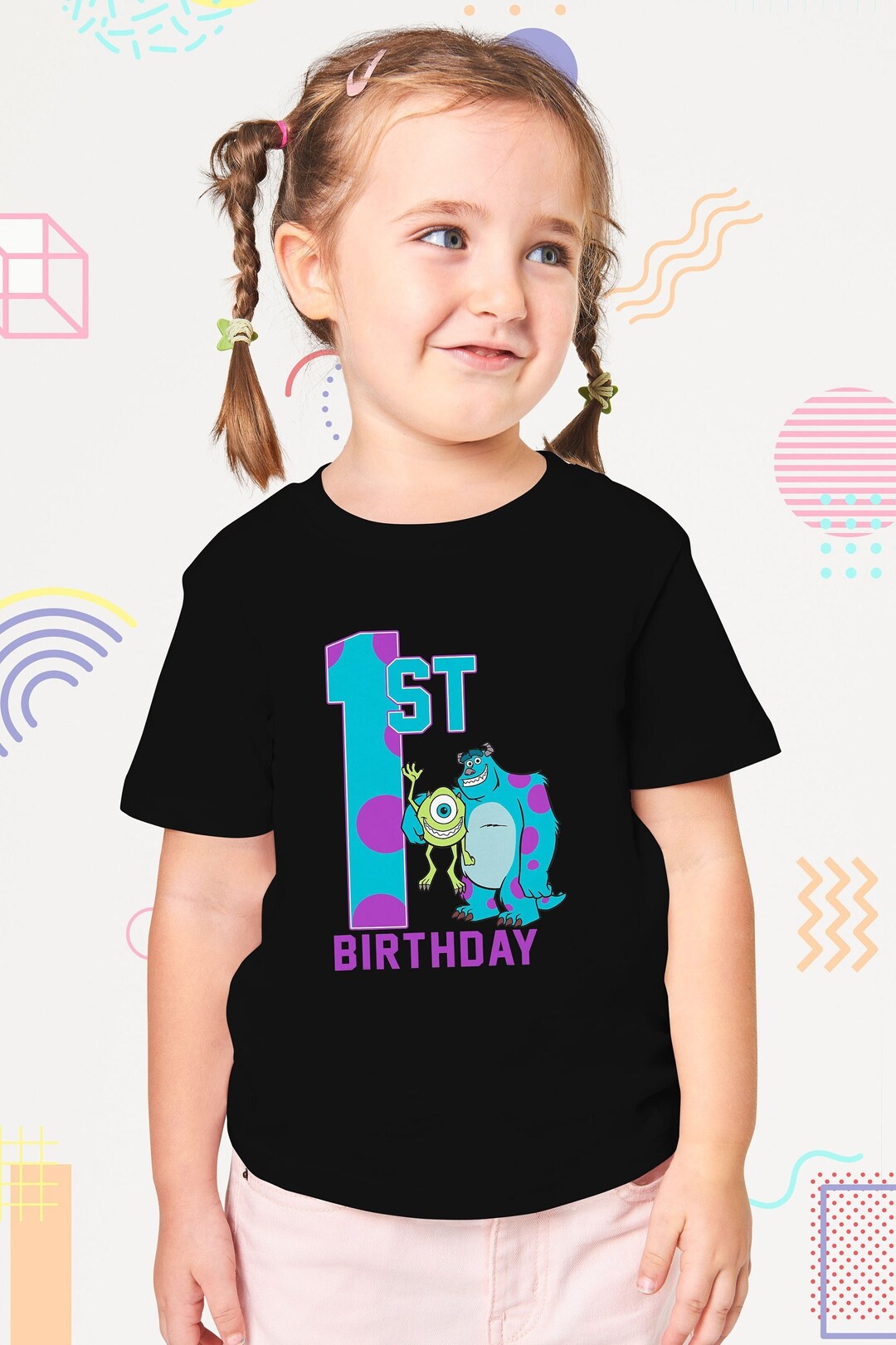 Custom Monsters Inc. Mike and Sully Happy 1st Birthday Shirt - Etsy