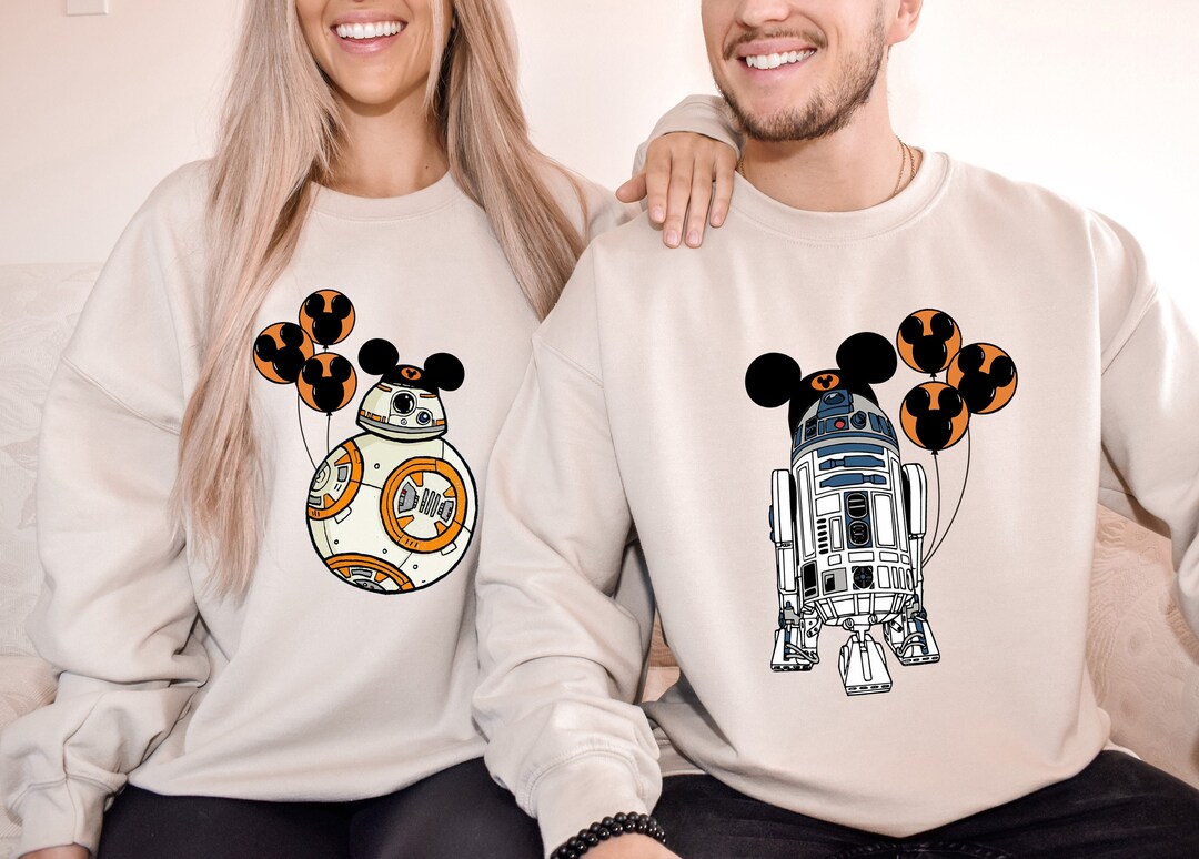 Custom Couple R2D2 and BB8 Shirts, Retro Star Wars Halloween, Mickey ...