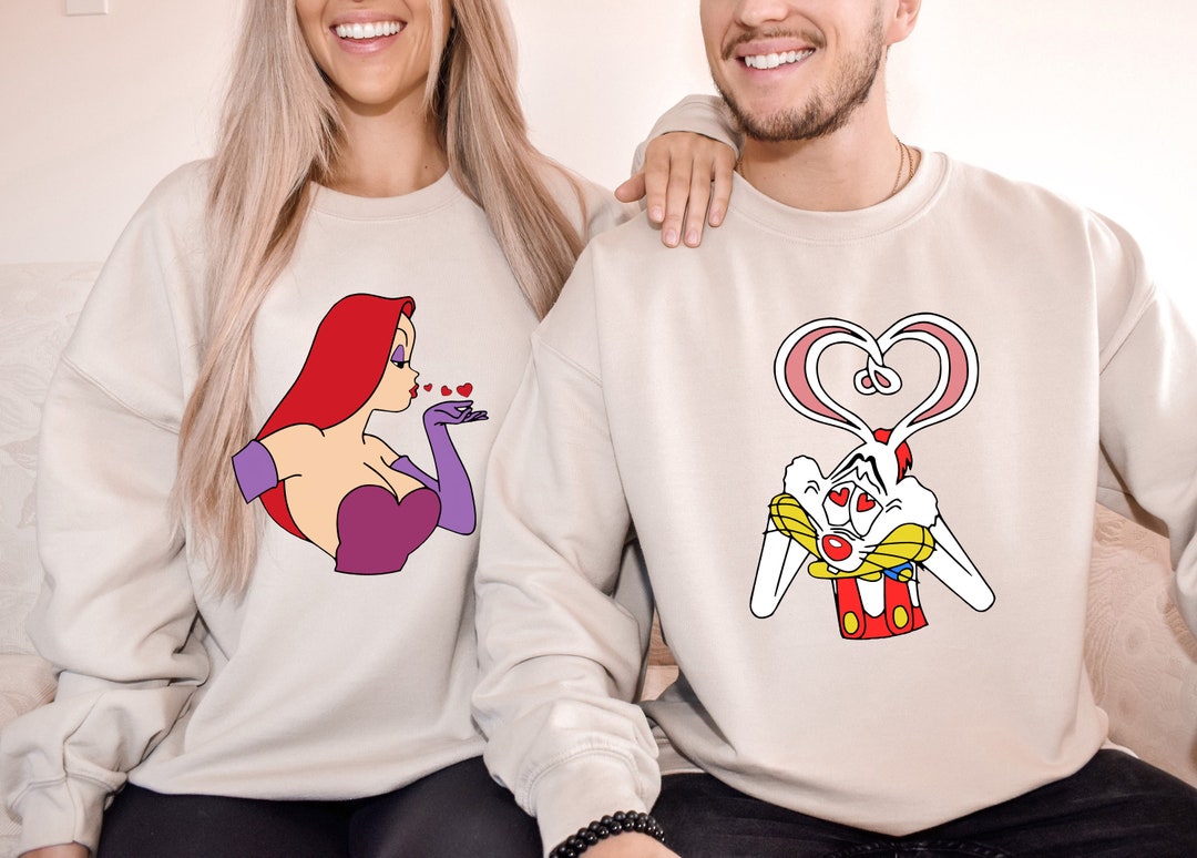 Custom Couple Roger Rabbit Jessica Rabbit Who Framed Roger Rabbit Shirt ...