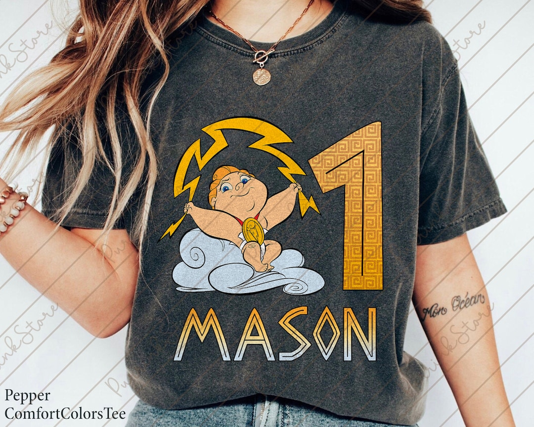 Custom Name Age Hercules 1 Mason Birthday Gift Shirt Matching Family ...