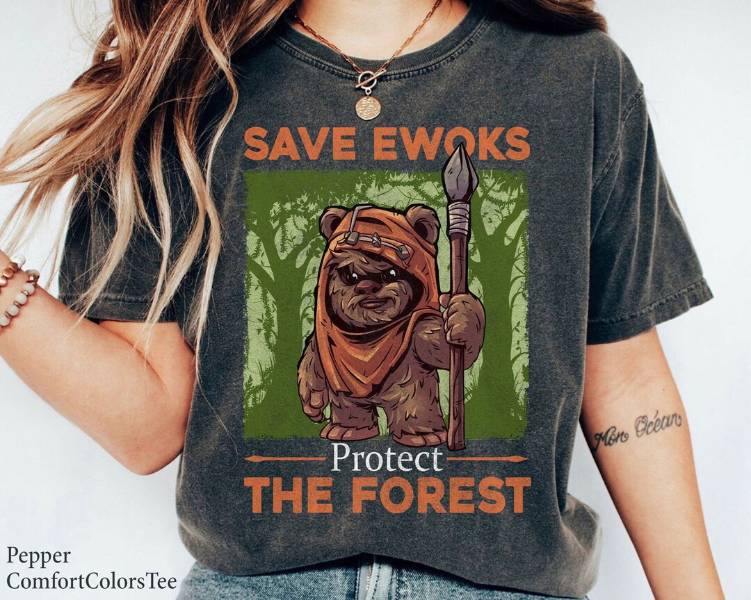 Vintage Disney Star Wars Save Ewoks Protect the Forest Shirt Walt ...