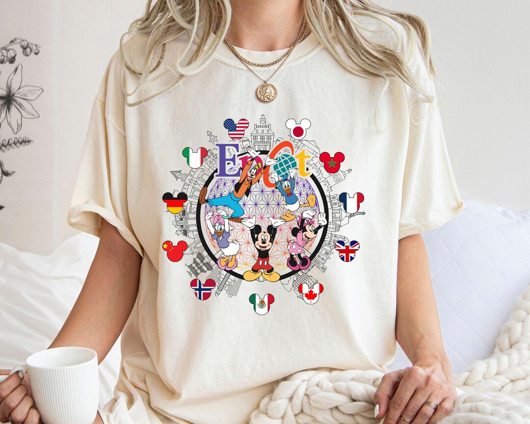 Mickey and Friends Epcot Country Flag Shirt Disneyland Trip - Etsy