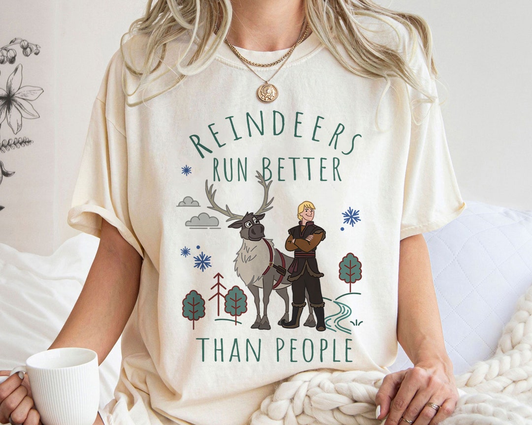 Frozen Kristoff Sven Reindeers Run Better Than People Shirt Family ...