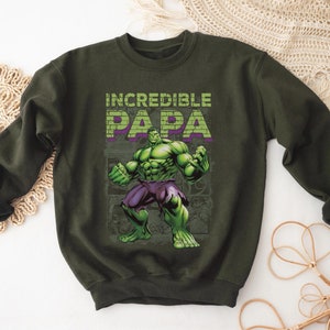 Custom Title Incredible Papa Shirt Hulk Shirt Father's Day Shirt Family ...
