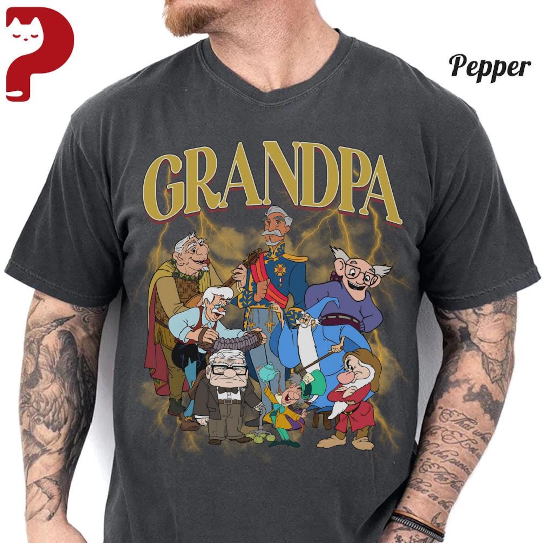 Disney Grandpa Shirt, Classic Cartoon Grandpa Tee, Father's Day Gift ...