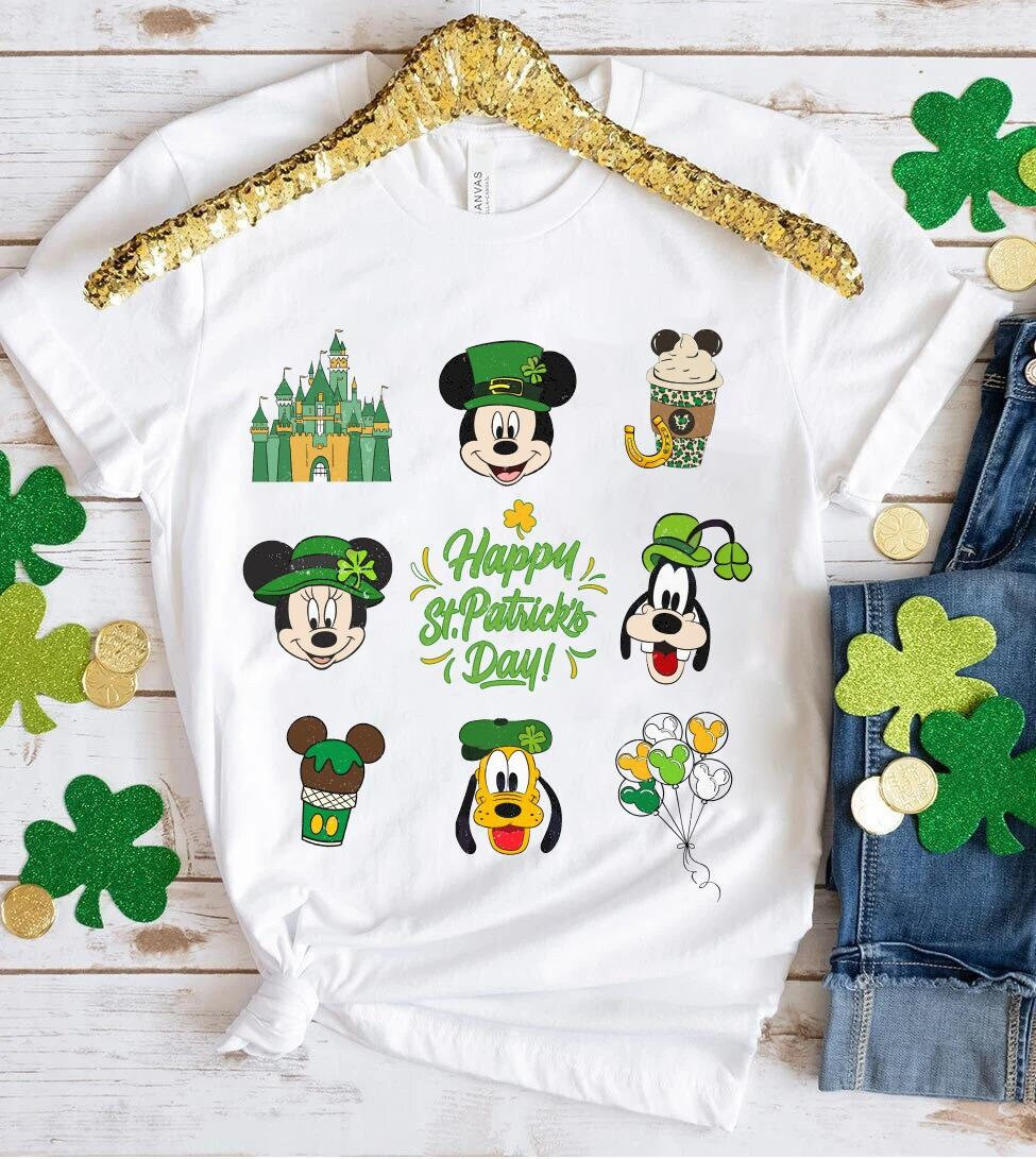 Disney Mickey & Minnie Friends Shamrock Shirt St. Patrick's Day sold by ...