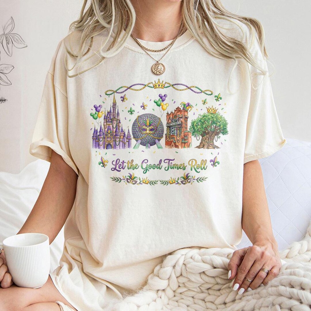 Vintage Disney Four Parks Mardi Gras Shirt, Magic Kingdom EPCOT ...