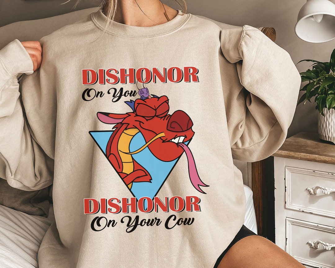 Dishonor on You Dishonor on Your Cow Mushu Mulan Vintage Shirt - Etsy