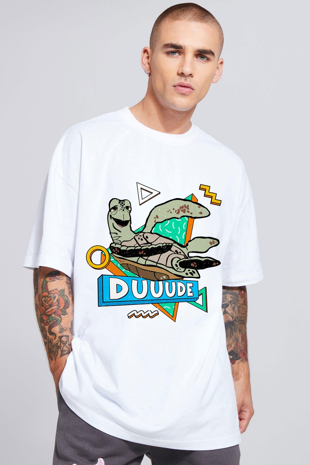Duuude Crush Turtle Finding Nemo 90s Retro Shirt Disneyland Family ...